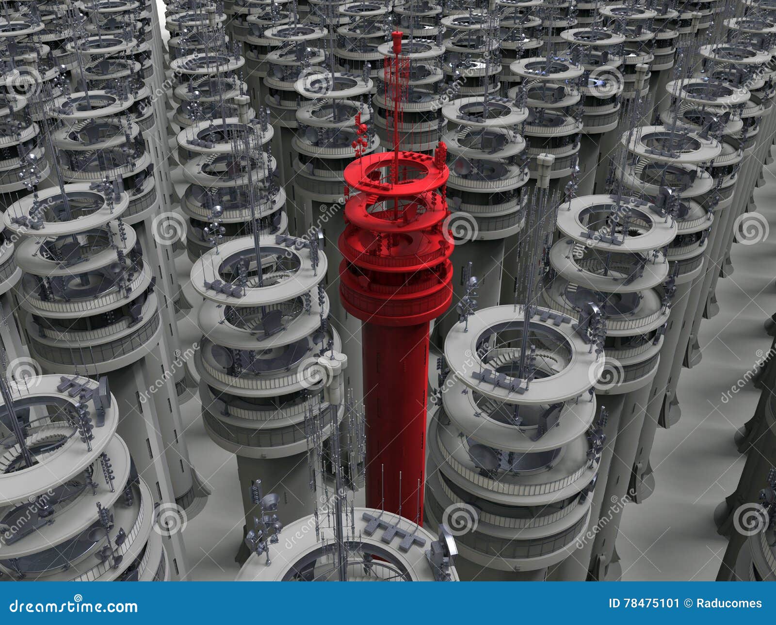 Telecommunication Tower - Target in Crowd Stock Illustration ...