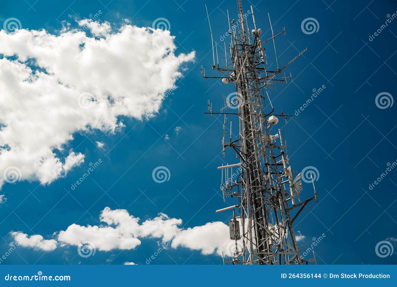 Telecommunication Tower for TV Stock Photo - Image of global, radio ...