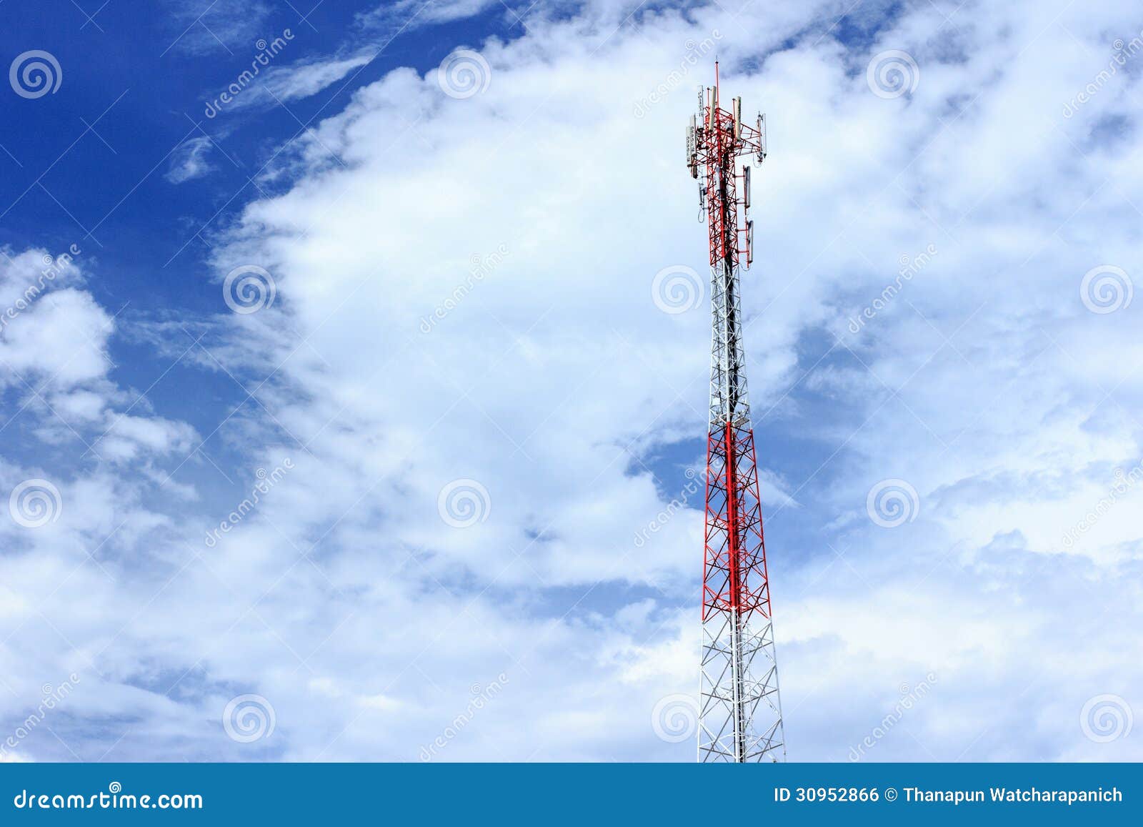 Telecommunication Tower Used To Transmit Mobile Phone Signals Stock ...