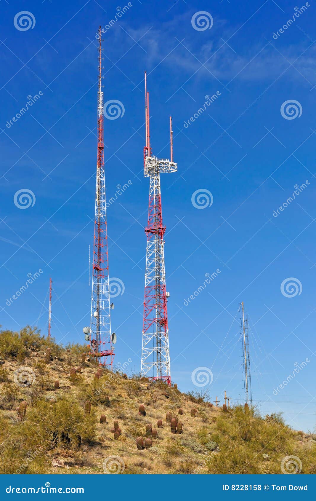 Telecommunication Towers stock photo. Image of telecommunication - 8228158