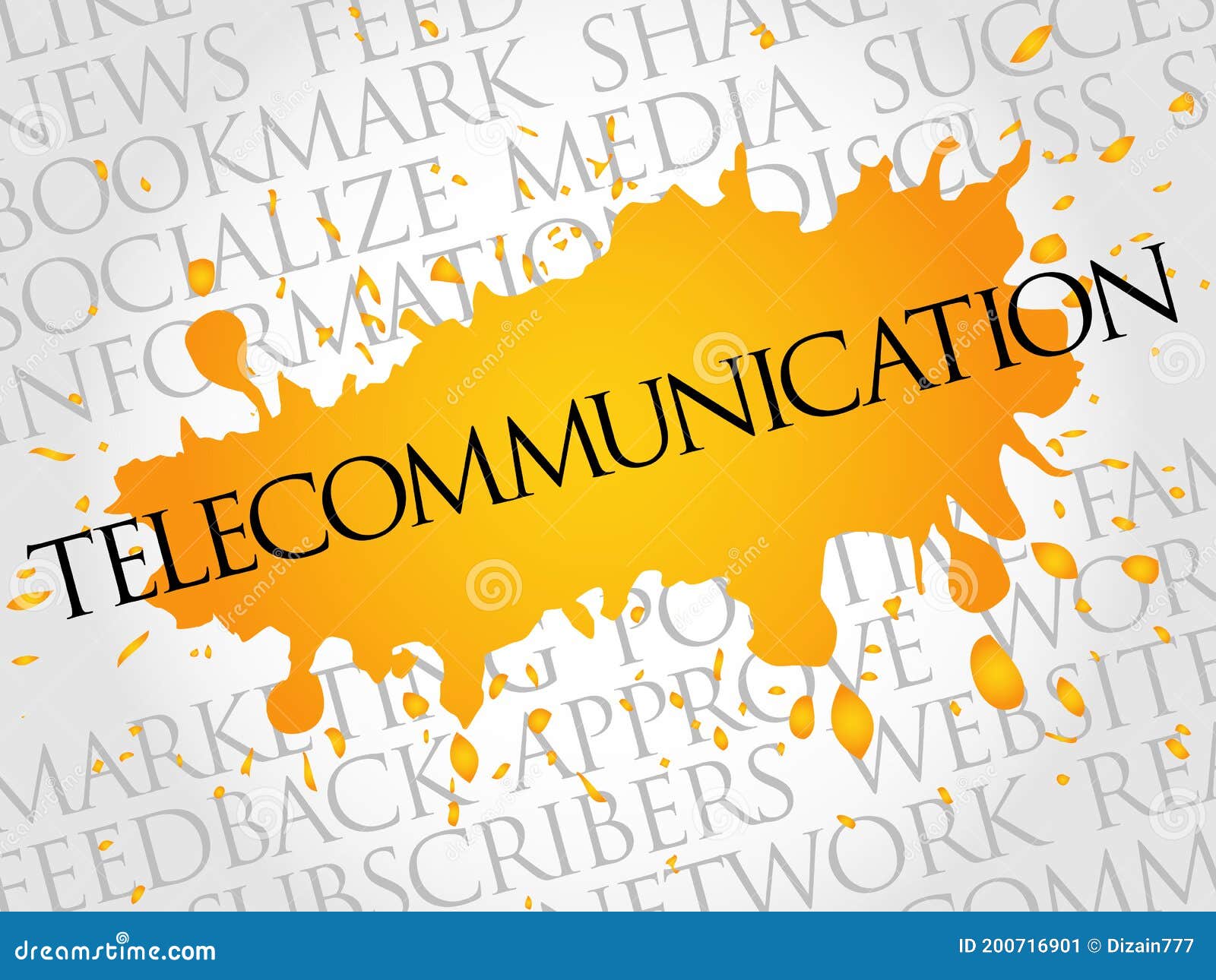 Telecommunication Word Cloud Stock Illustration - Illustration of ...