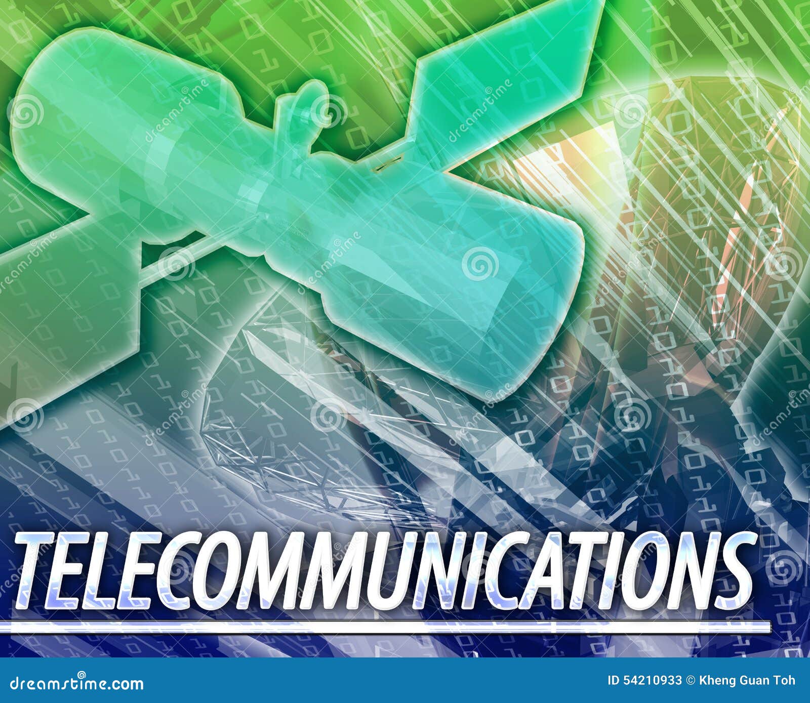 Telecommunications Abstract Concept Digital Illustration Stock ...