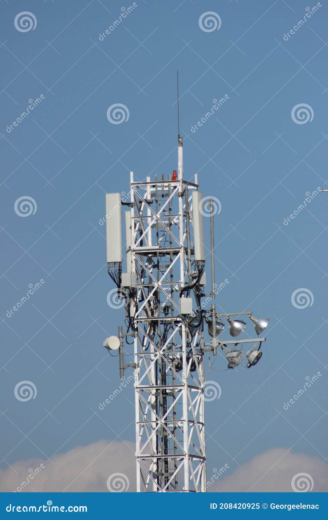 Pylon Of Telecommunications With Antennas For Radio, Television And ...