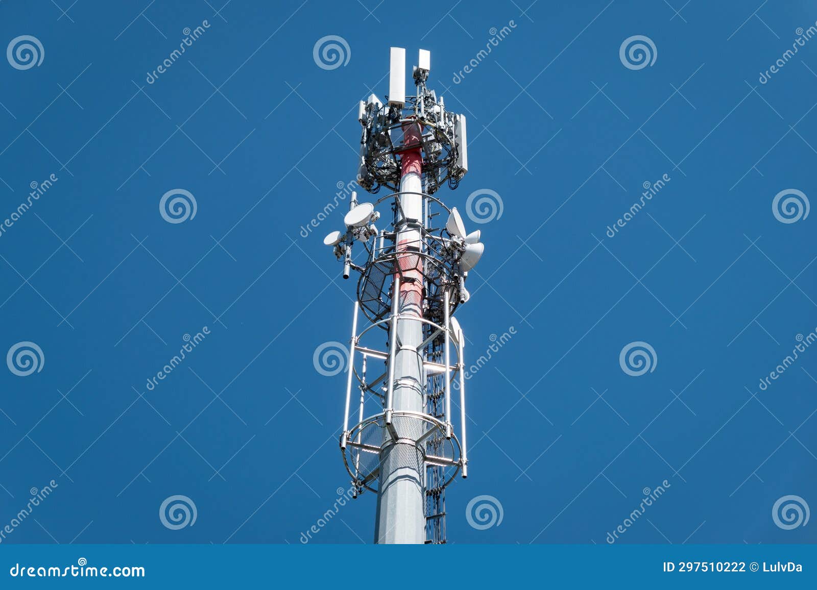 The Telecommunications Antenna Stock Photo - Image of wind, iron: 297510222