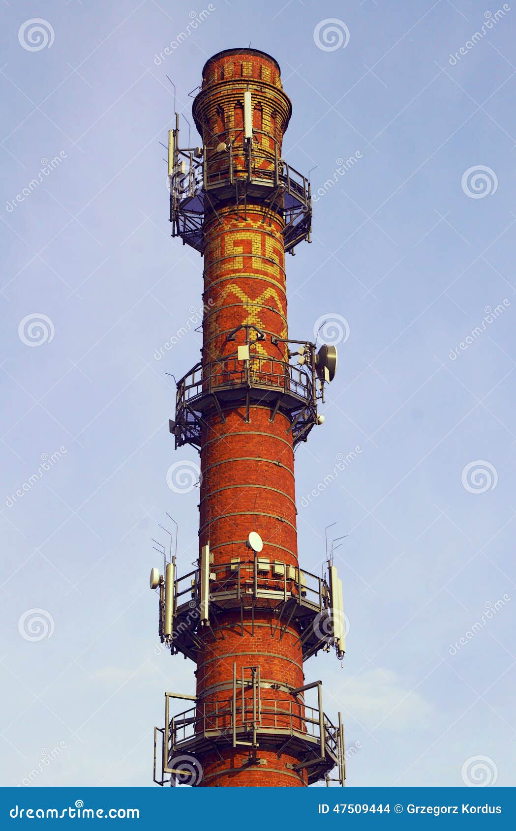 Telecommunications Antennas Stock Photo - Image of brick ...