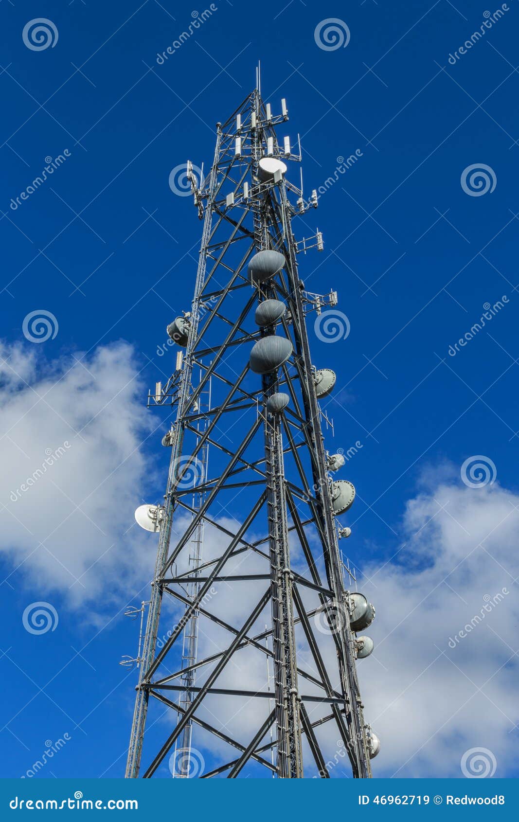 Telecommunications Cell Tower Stock Image - Image of cellular, cell ...