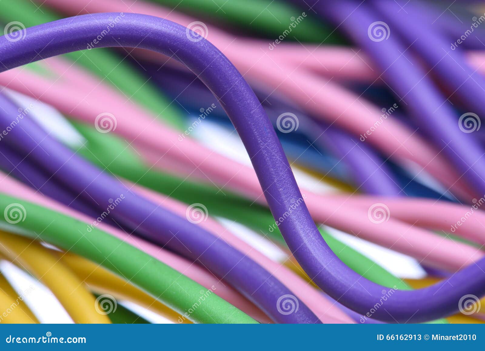 Telecommunications Colorful Cables Stock Image - Image of electricity ...