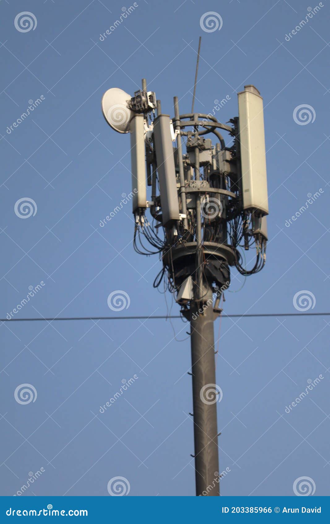 Telecommunications Distribution Transformer Concrete Power Pole Stock ...