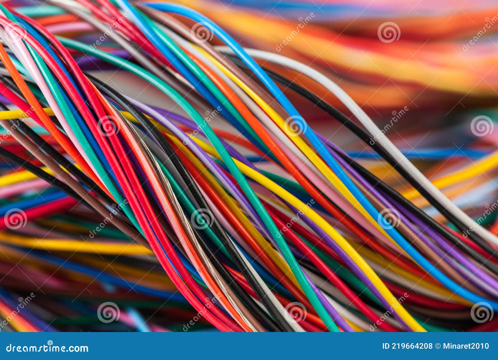 Telecommunications Electrical Cable Wiring Stock Photo - Image of ...