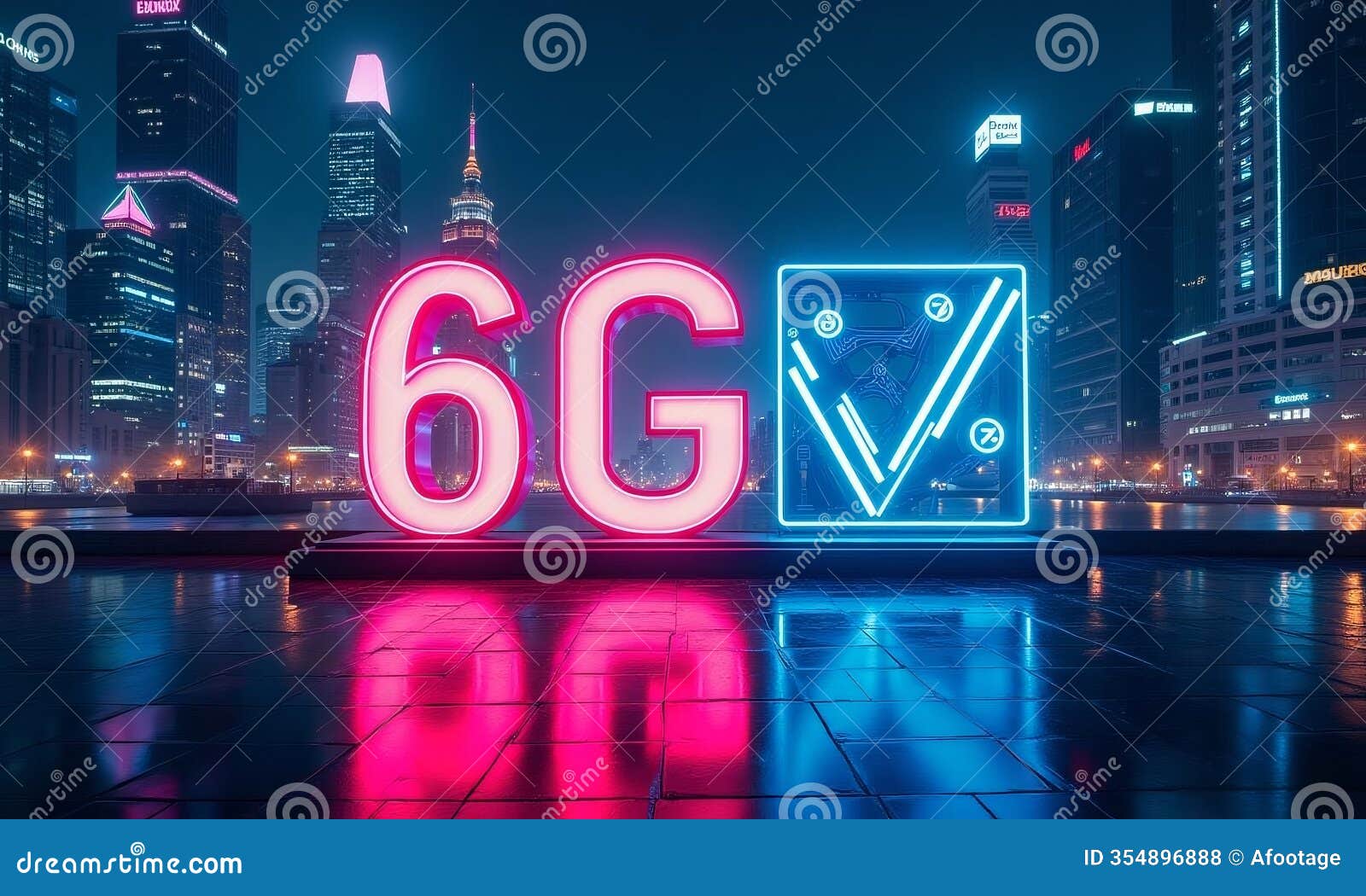 6G Sixth-generation Technology and Networks Graphic Icon Banner ...