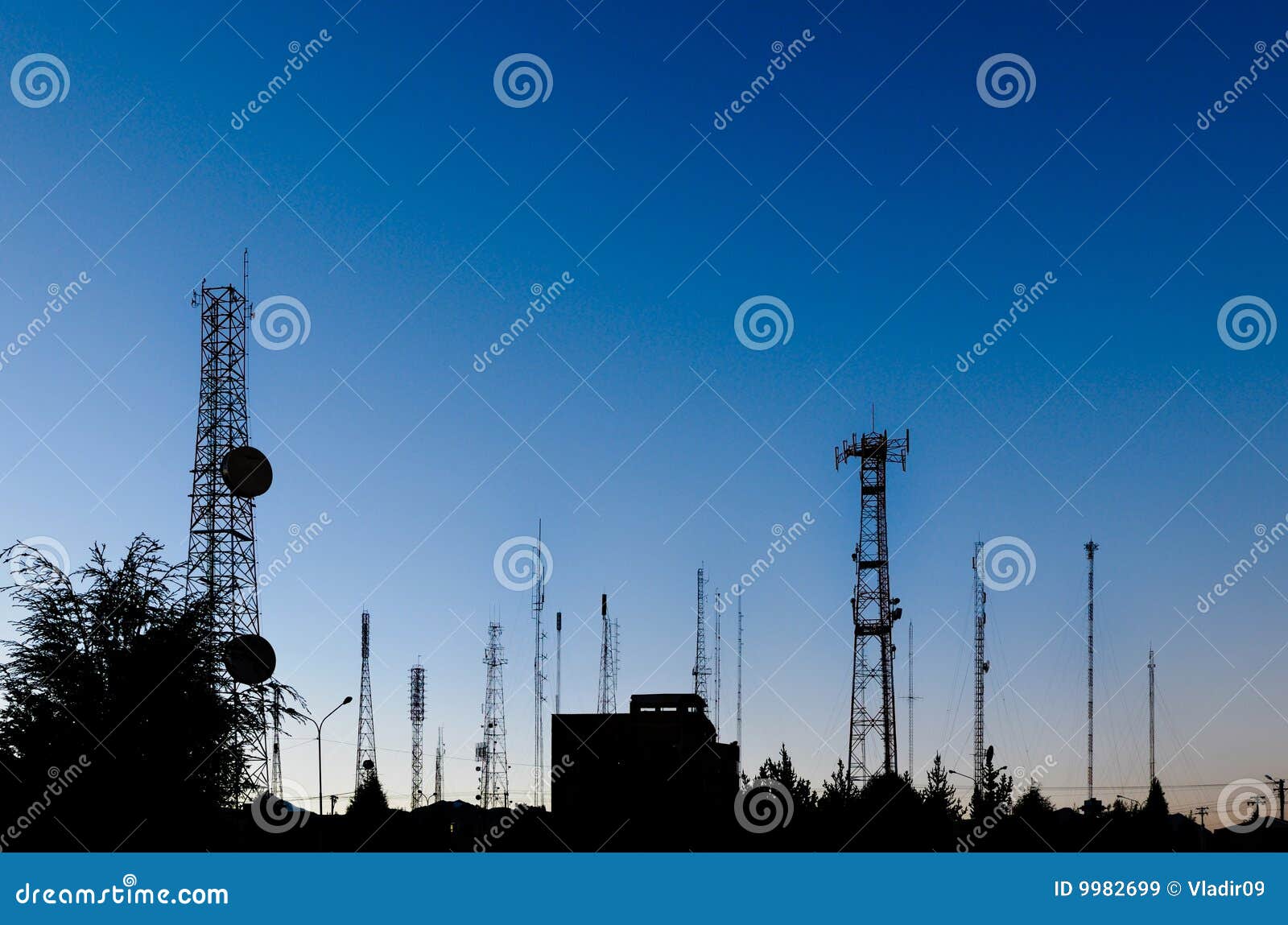 Telecommunications Landscape Stock Image - Image of landscape, signal ...