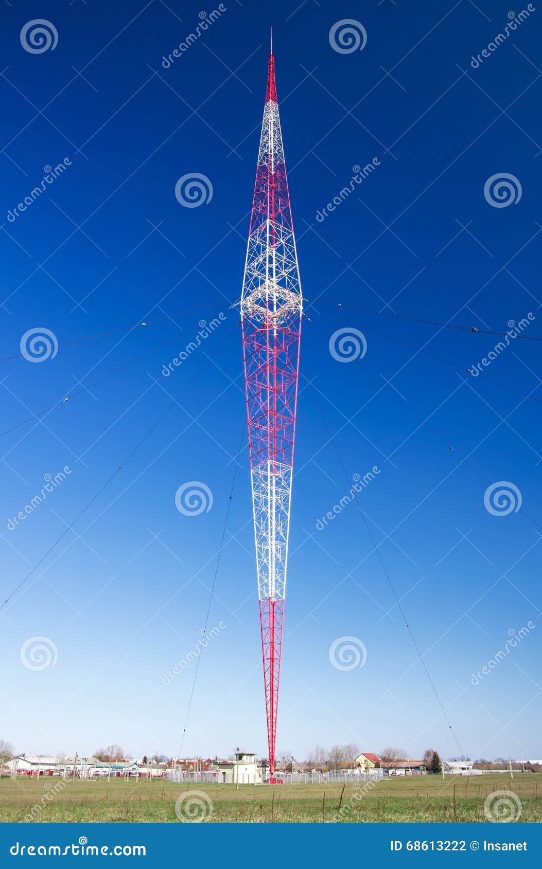 Telecommunications Mast Tower Stock Photo - Image of wireless, pole ...