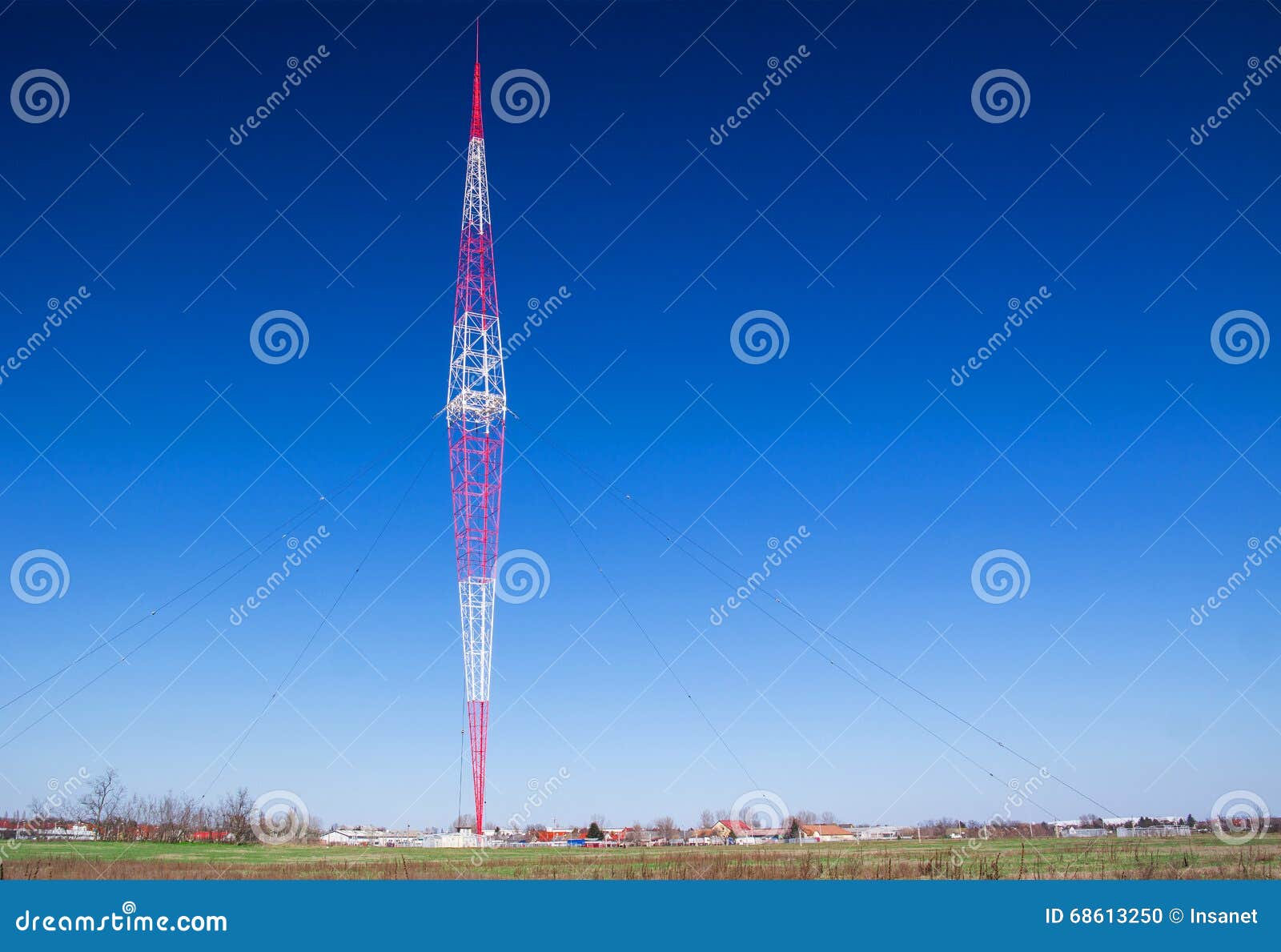 Telecommunications Mast Tower Stock Photo - Image of transmitter ...