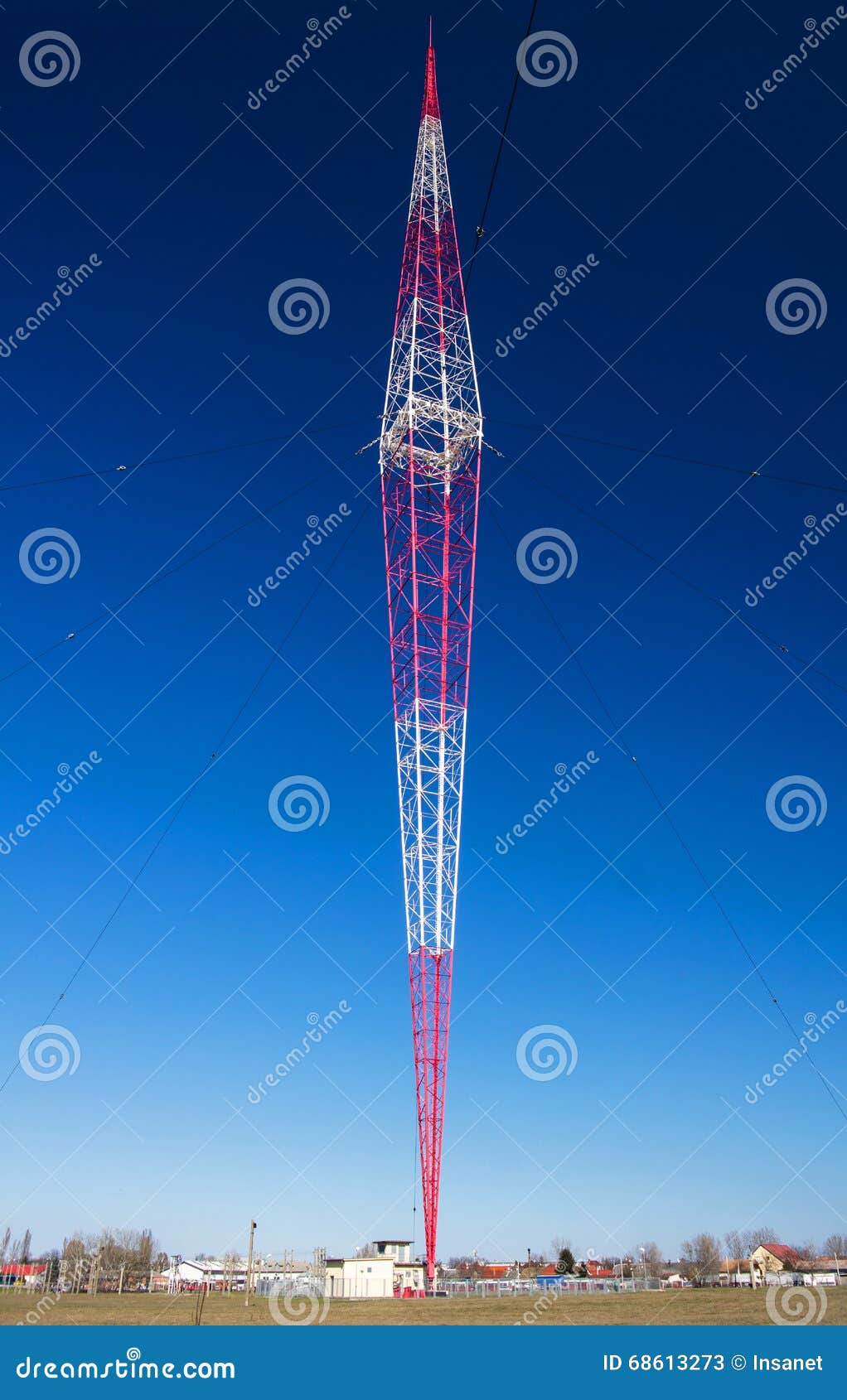 Telecommunications Mast Tower Stock Image - Image of high, signal: 68613273