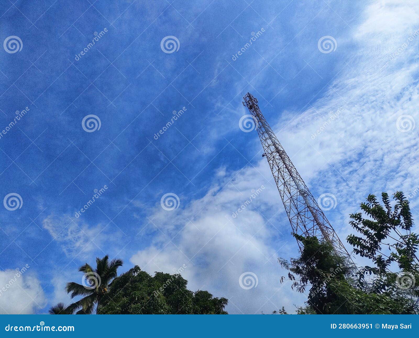 Telecommunications Network Towers Stock Image - Image of view, network ...