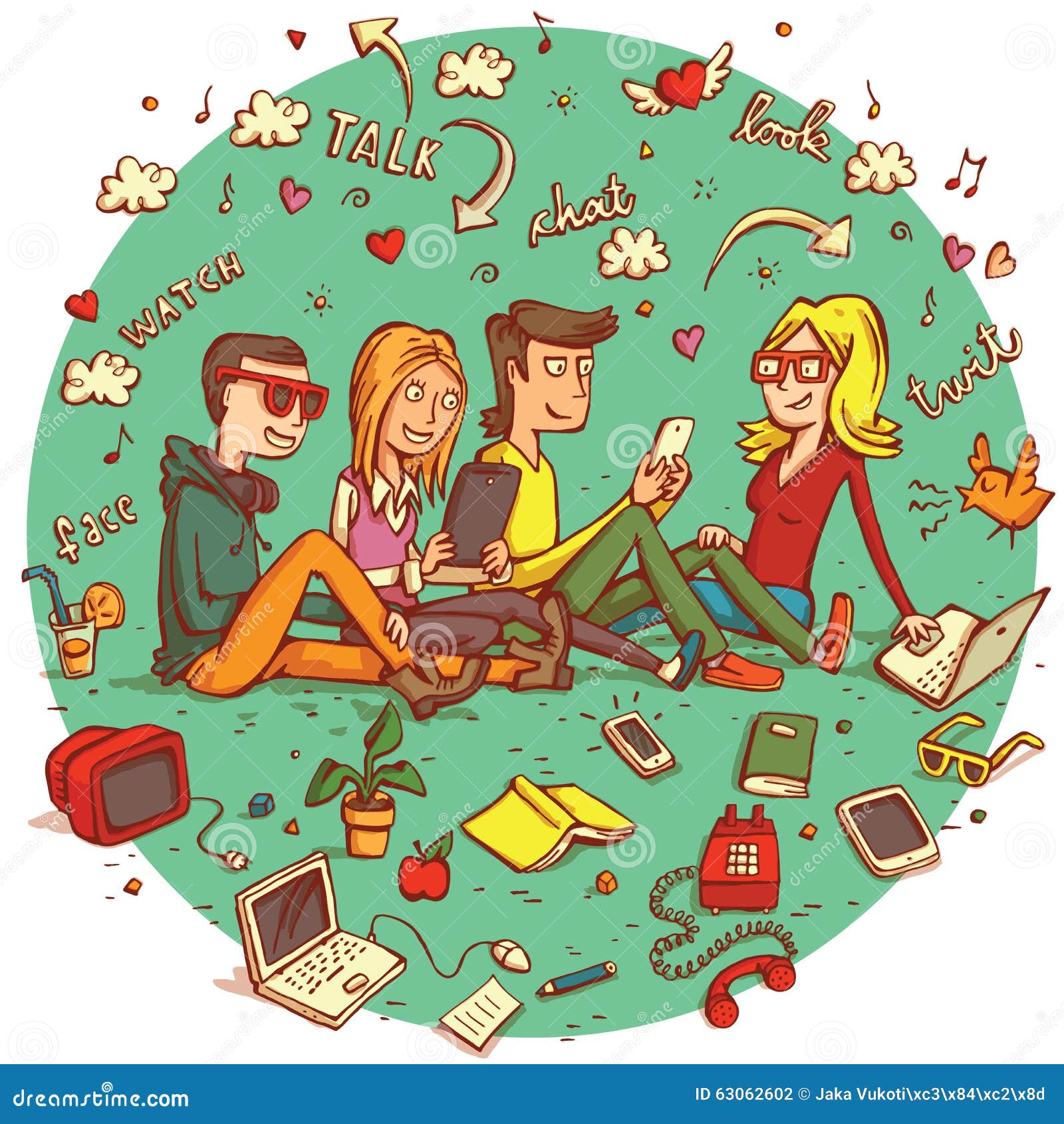 Telecommunications People No.9 Stock Vector - Illustration of laptop ...