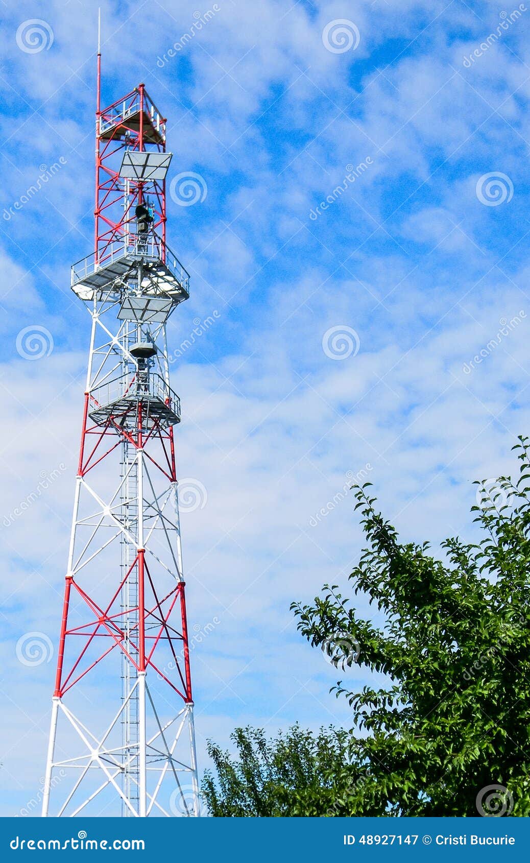 Telecommunications pole stock image. Image of field, relay - 48927147