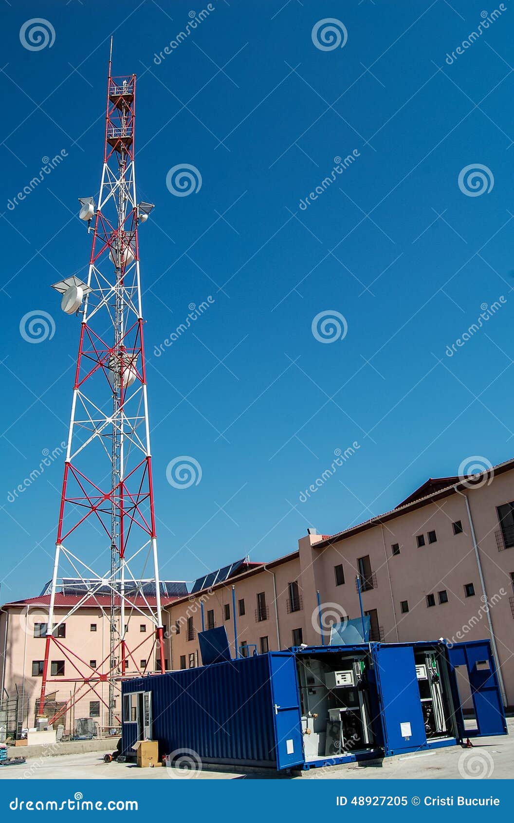 Telecommunications pole stock image. Image of pole, security - 48927205