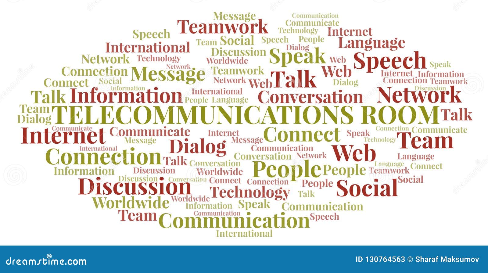 Telecommunications Room Word Cloud. Stock Illustration - Illustration ...