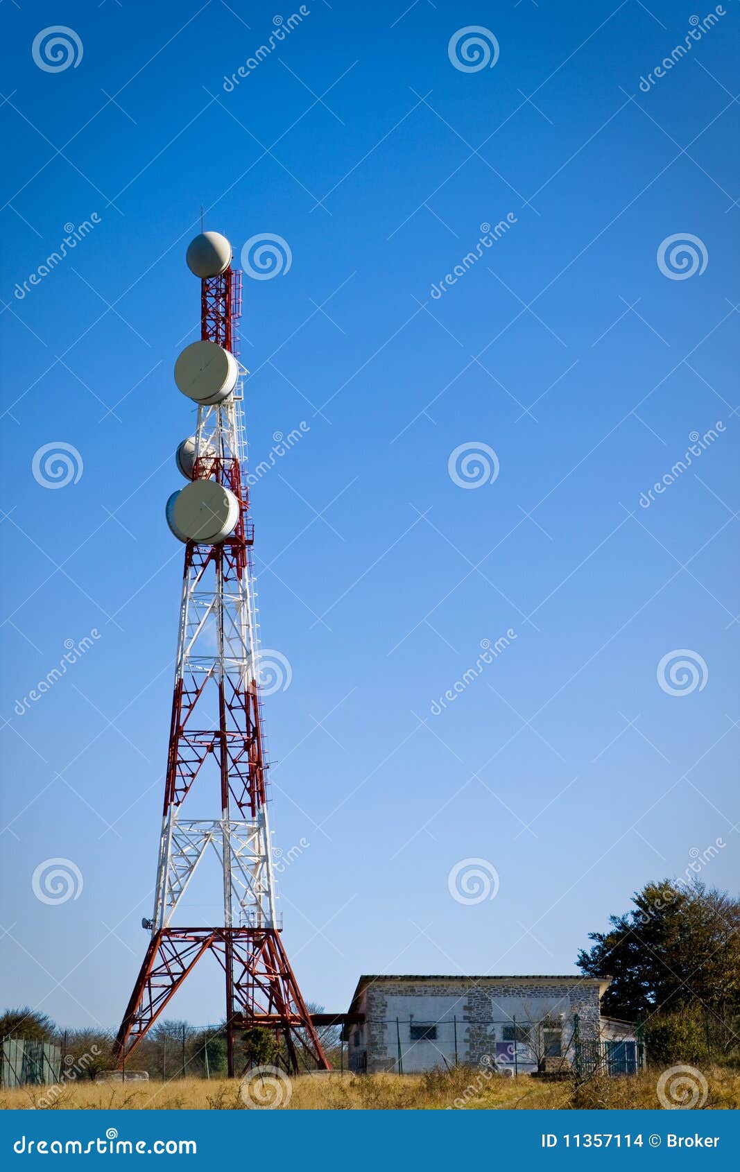 Telecommunications tower stock photo. Image of industrial - 11357114