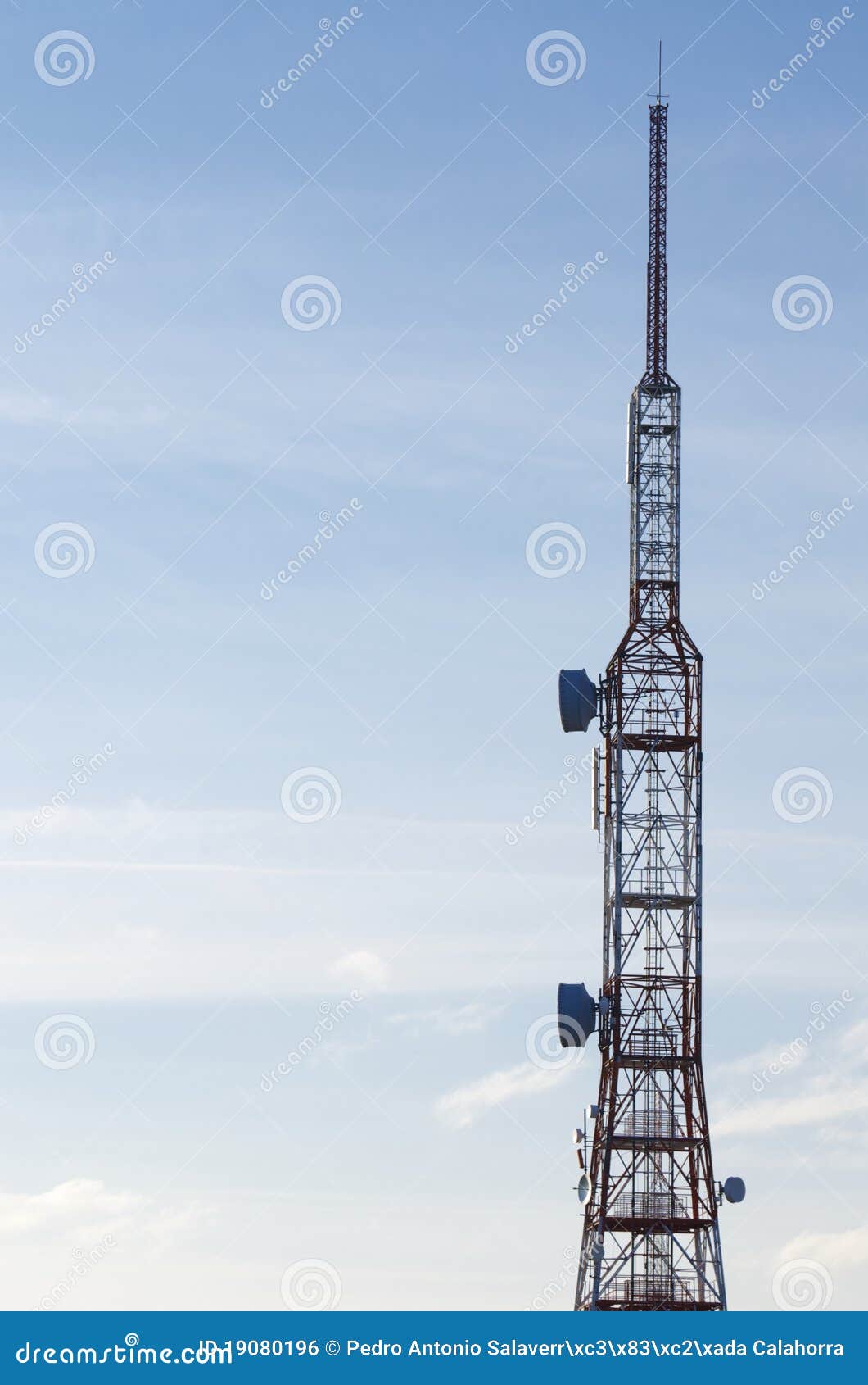 Telecommunications tower stock photo. Image of receiver - 19080196