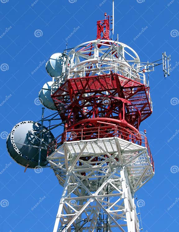 Telecommunications Tower stock photo. Image of shortwave - 200320