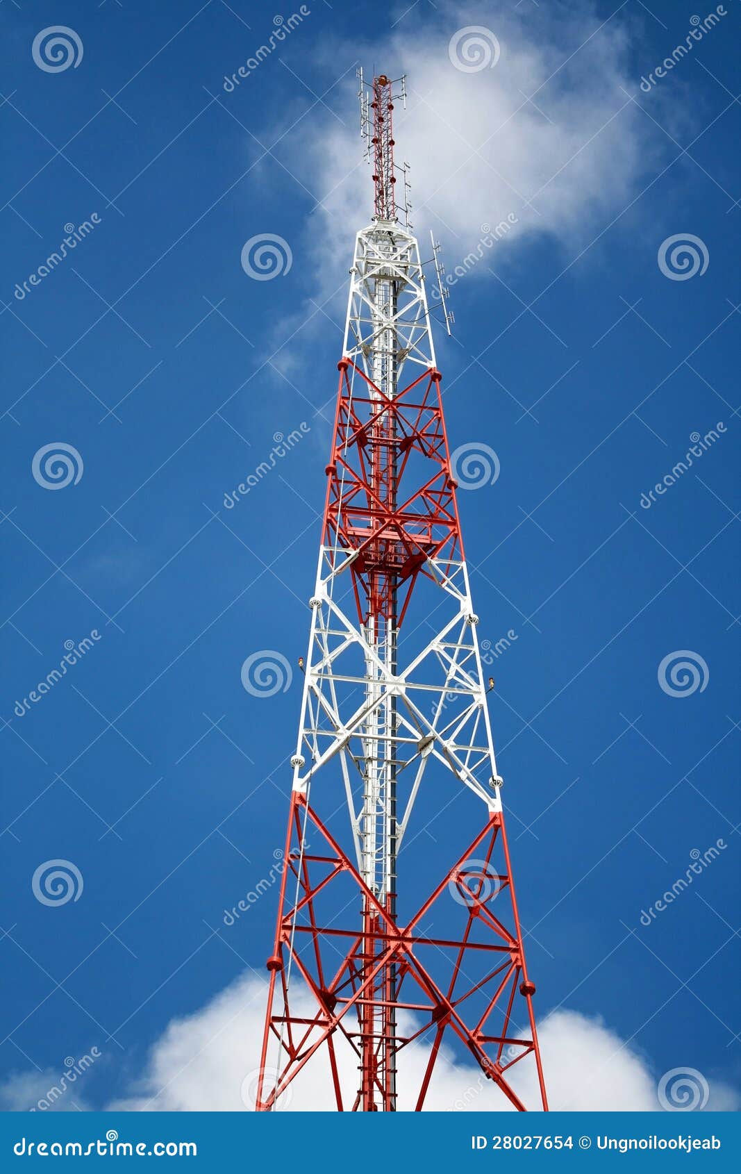 Telecommunications tower stock photo. Image of aerial - 28027654