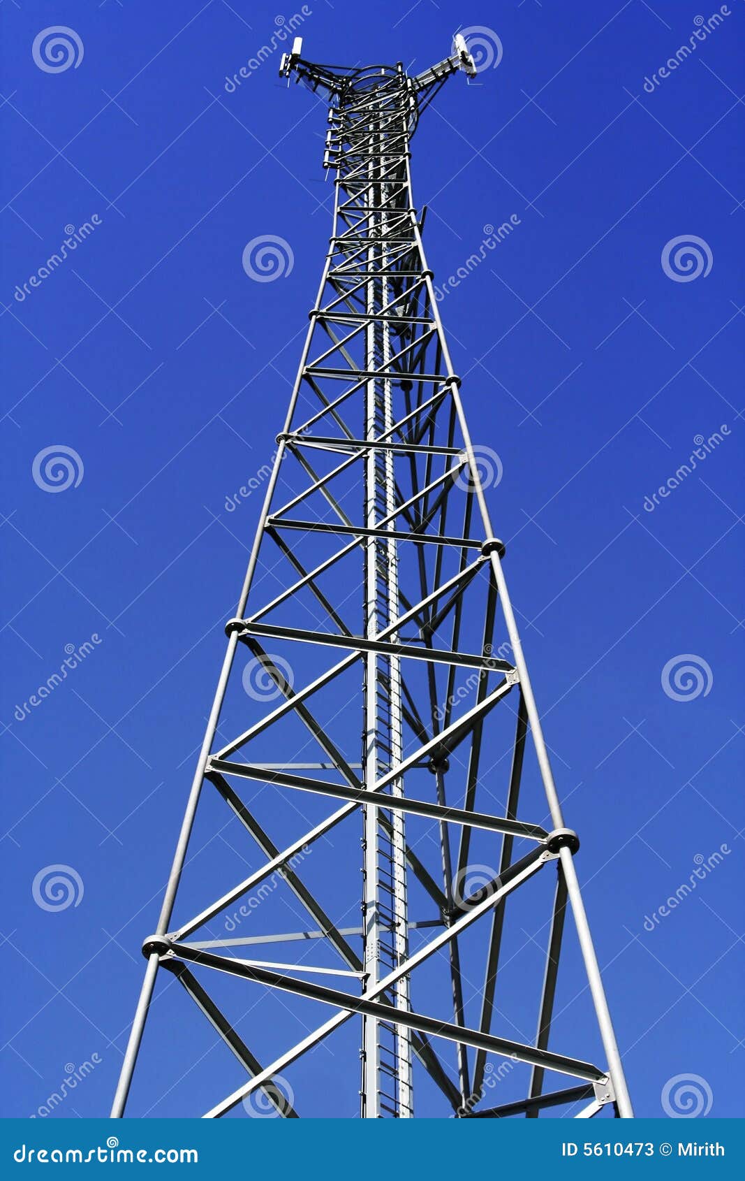Telecommunications tower stock image. Image of wireless - 5610473