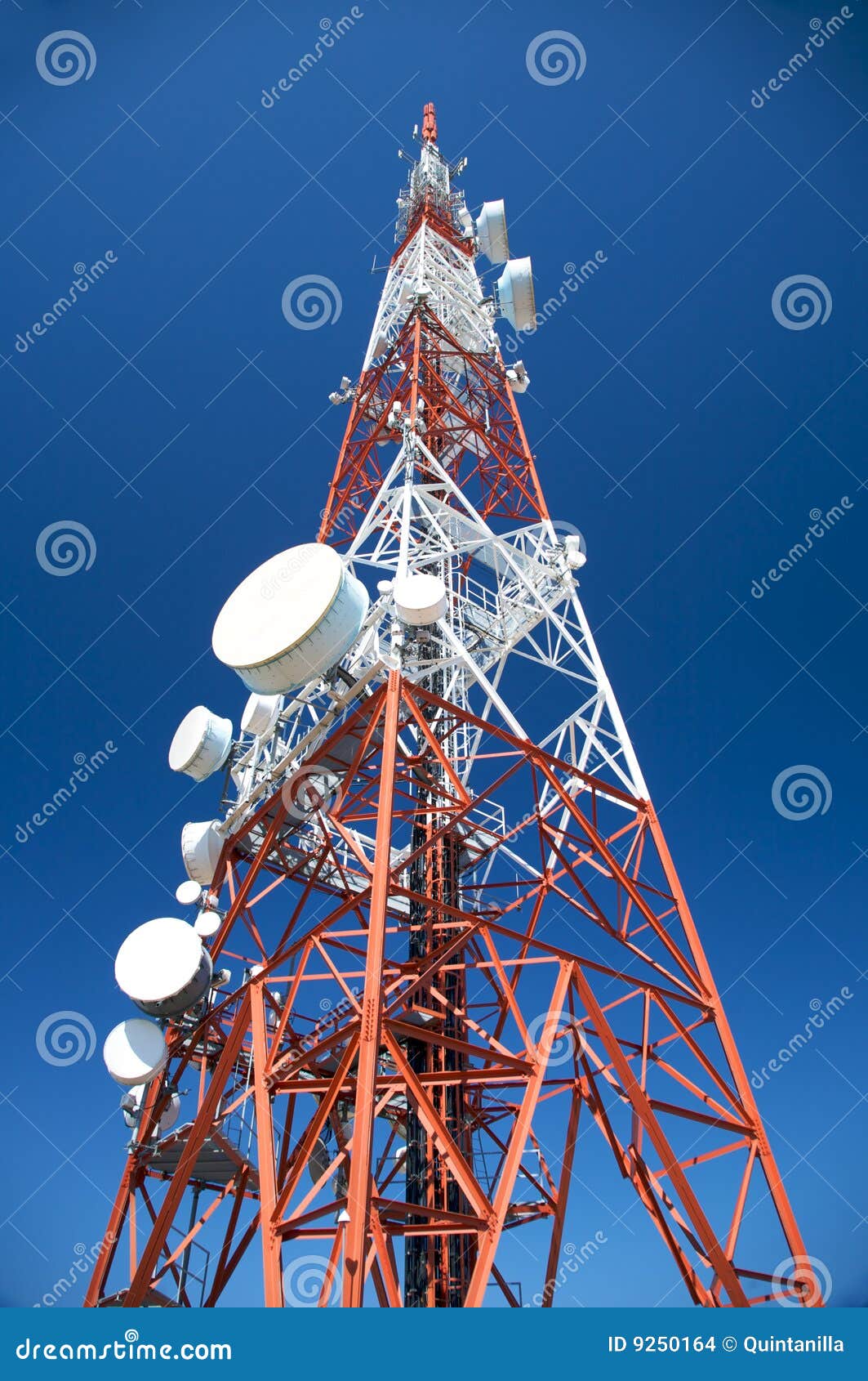 Telecommunications tower stock photo. Image of metal, wireless - 9250164