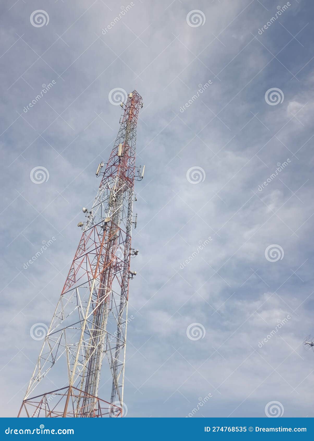 Telecommunications Tower Cellular Network Signal Booster Stock Image ...