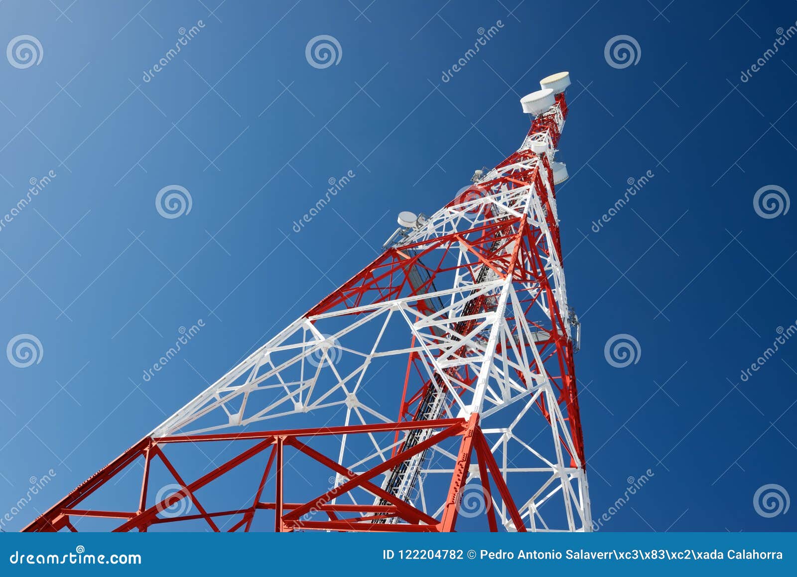 Telecommunications Tower View Stock Photo - Image of communication ...