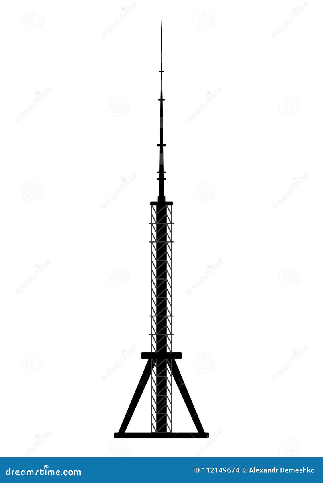 Telecommunications Tower Icon. Stock Vector - Illustration of ...