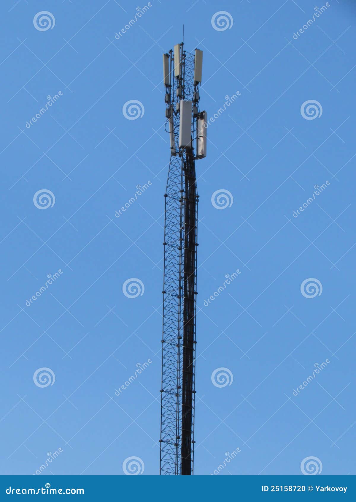 Telecommunications Tower. Mobile Phone Base Station. Stock Photo ...