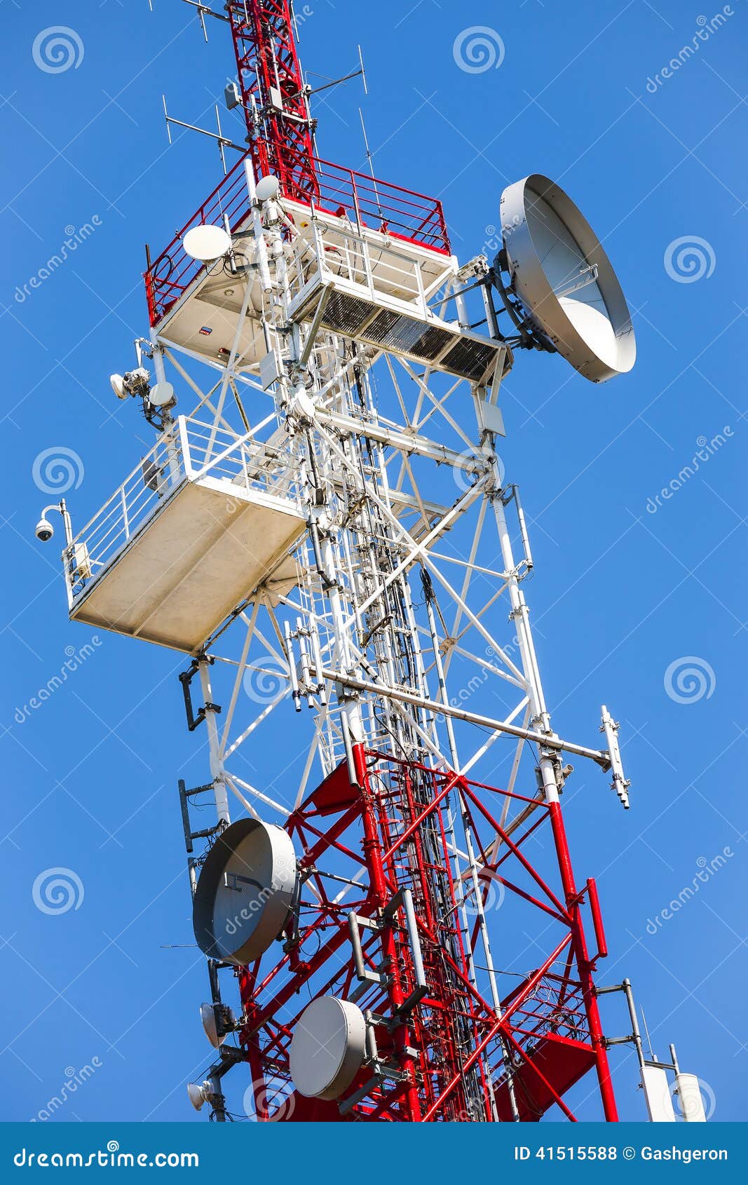 Telecommunications tower. stock photo. Image of equipment - 41515588