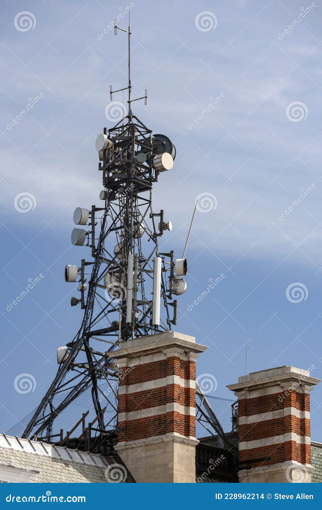 Telecommunications Tower - Transmission Mast Stock Photo - Image of ...