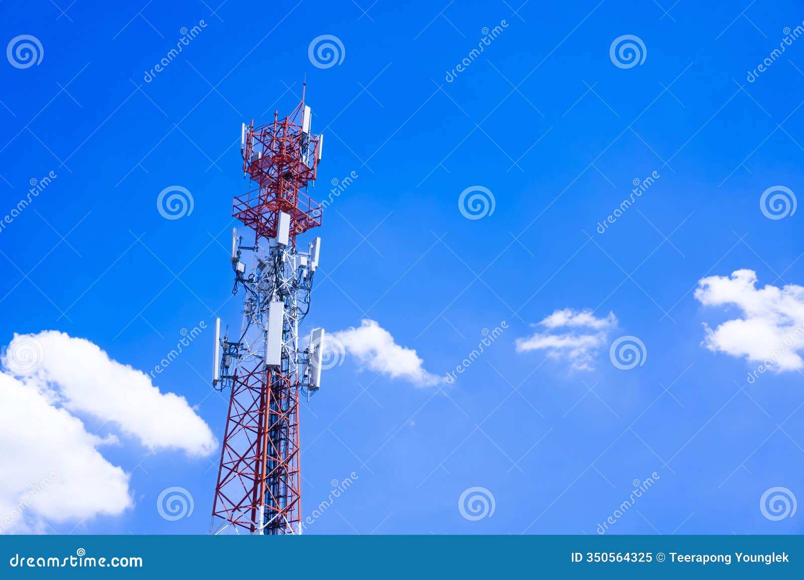 Telecommunications Tower, Transmitter, Wireless Communication Antenna ...