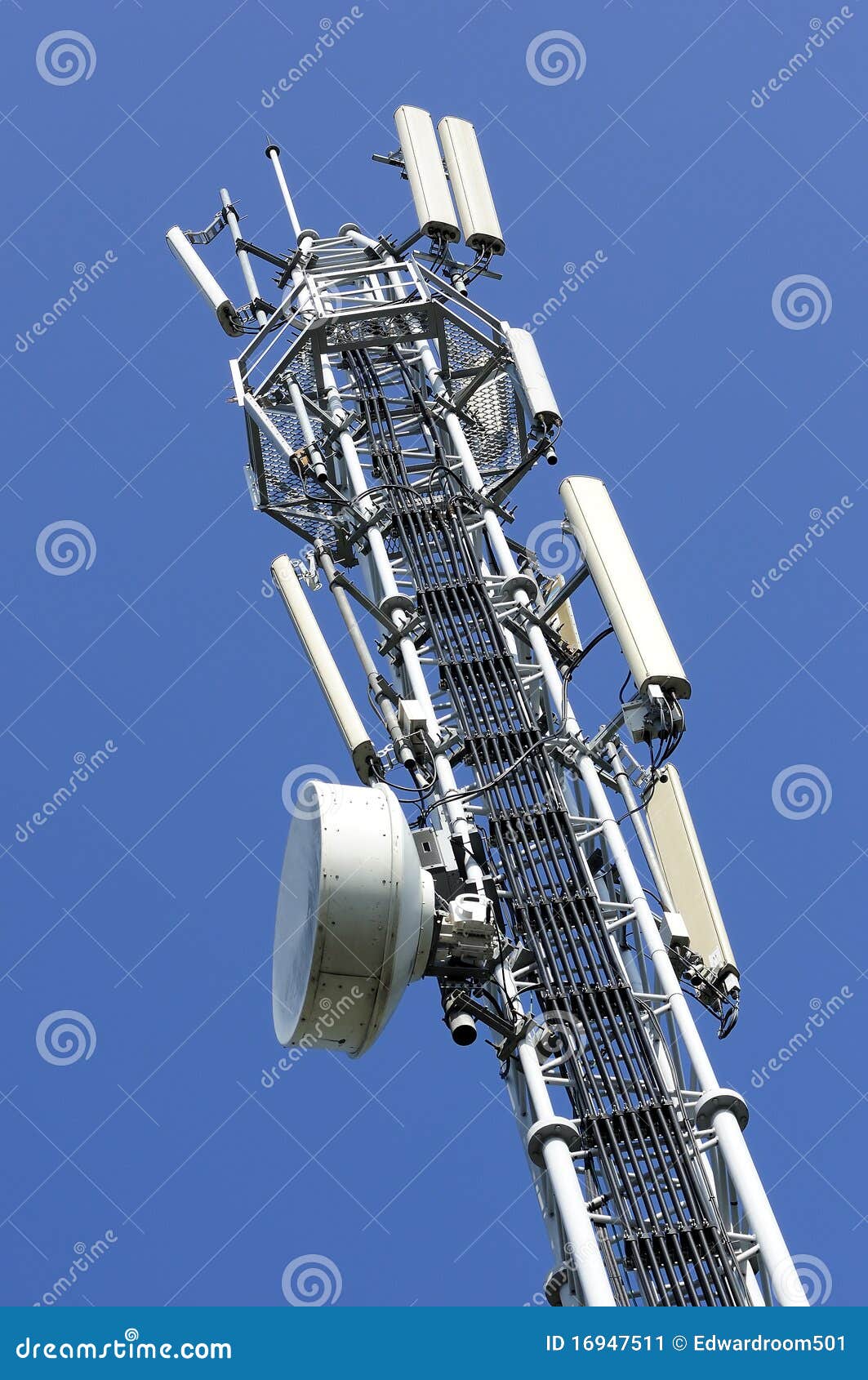 Telecommunications towers stock image. Image of media - 16947511