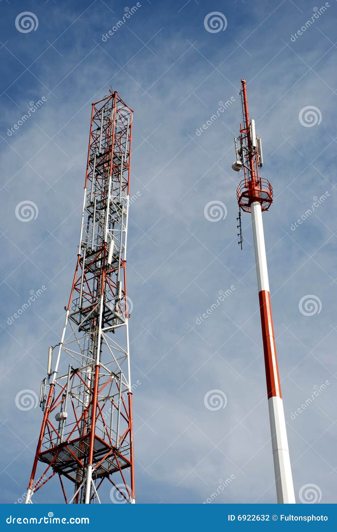 Telecommunications towers stock photo. Image of tower - 6922632
