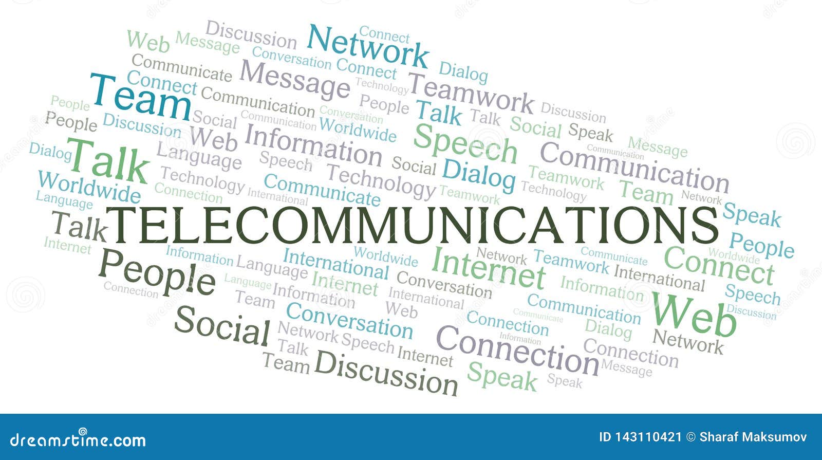 Telecommunications Word Cloud Stock Illustration - Illustration of ...