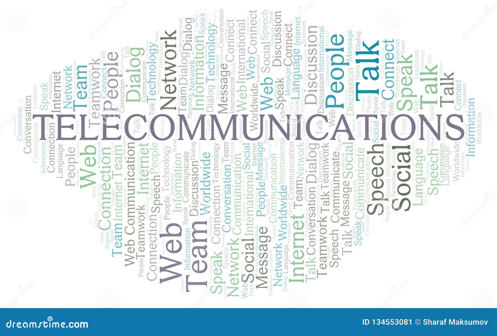 Telecommunications Word Cloud Stock Illustration - Illustration of word ...