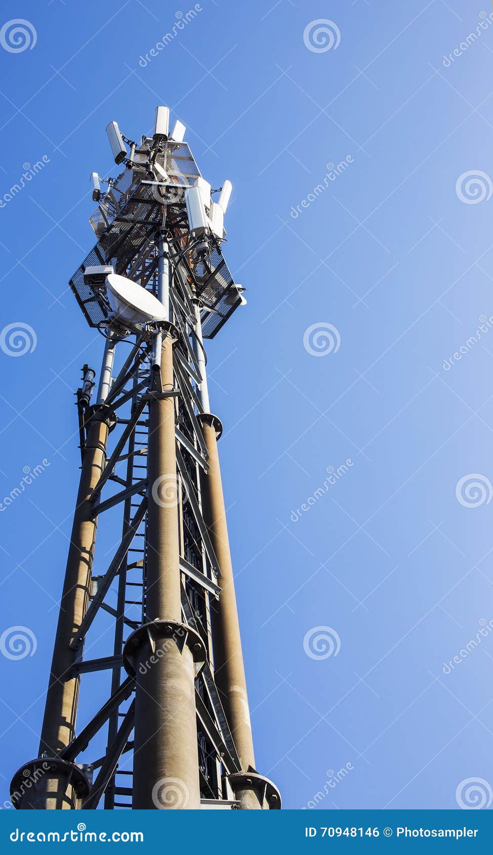 Telecomunication tower stock photo. Image of modern, infrastructure ...