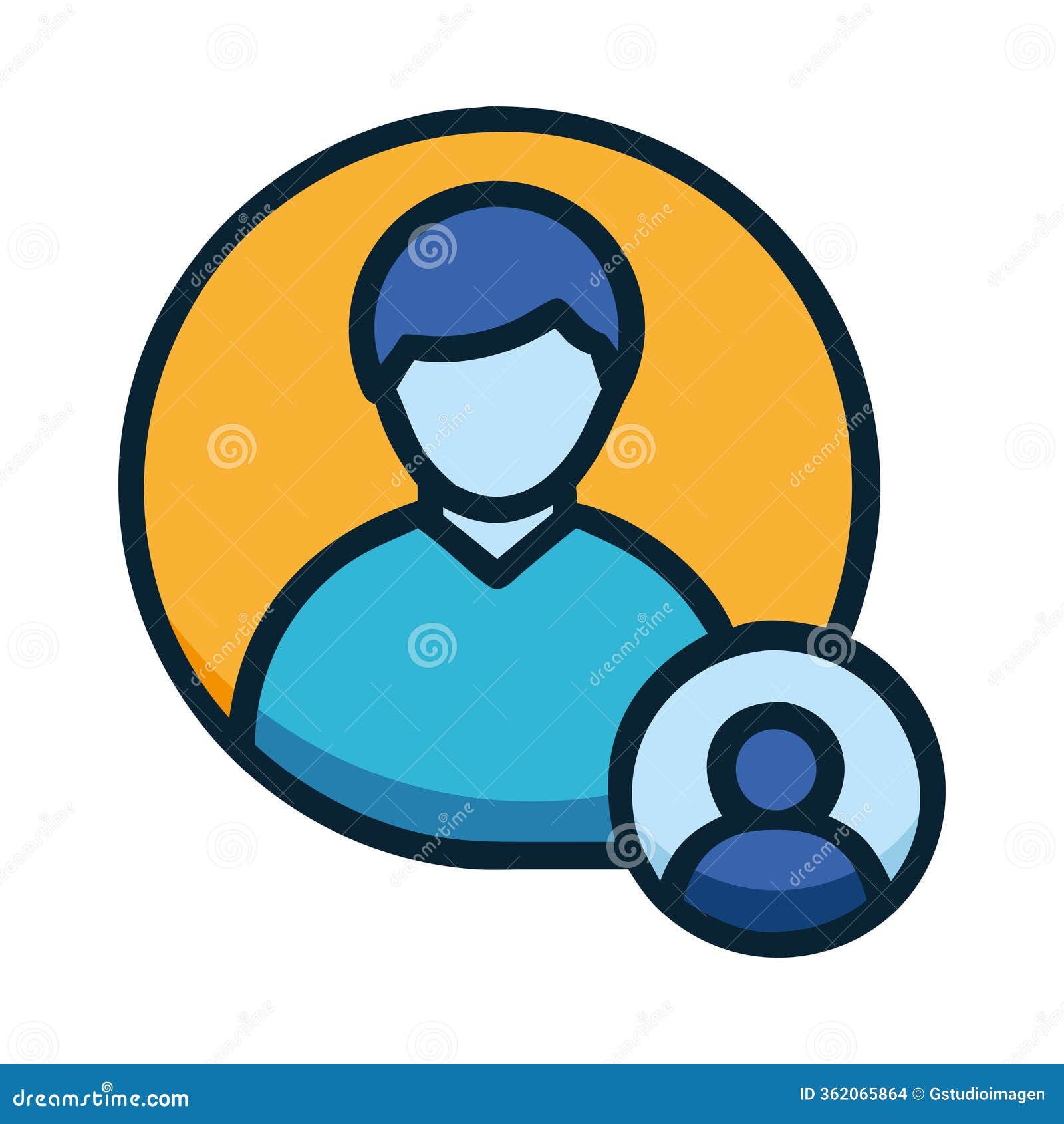 Telecomunication User Avatar Icon Stock Vector - Illustration of ...