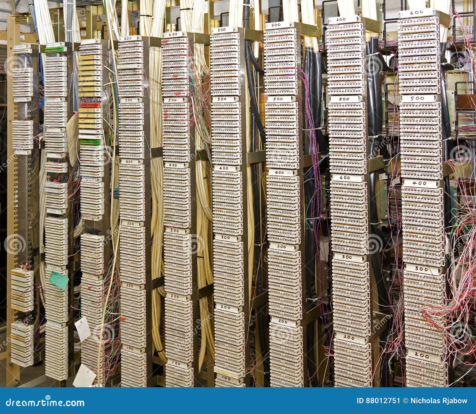 Telecomunications Distribution Frame Stock Image - Image of main ...