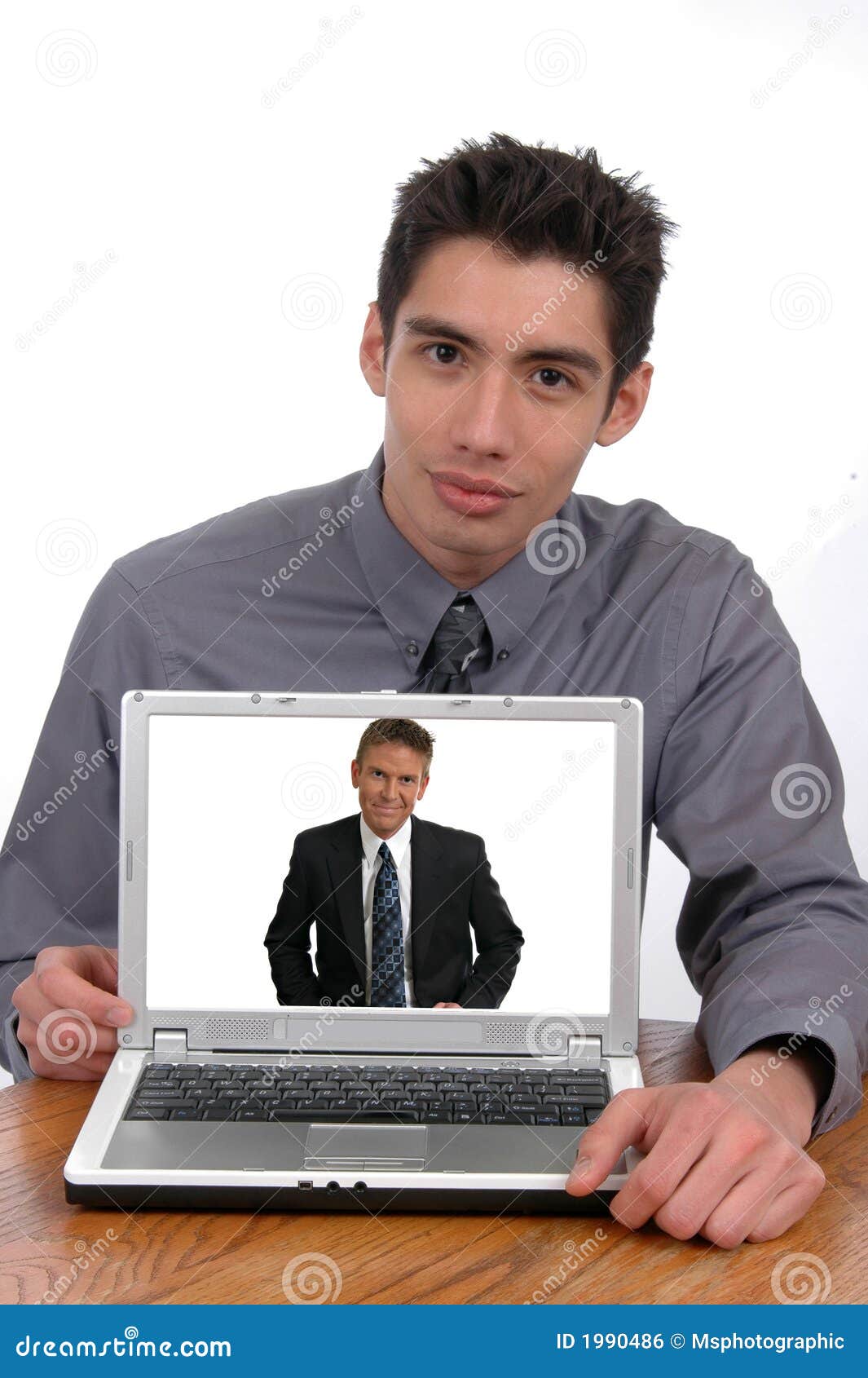 Teleconference stock photo. Image of businessman, computer - 1990486