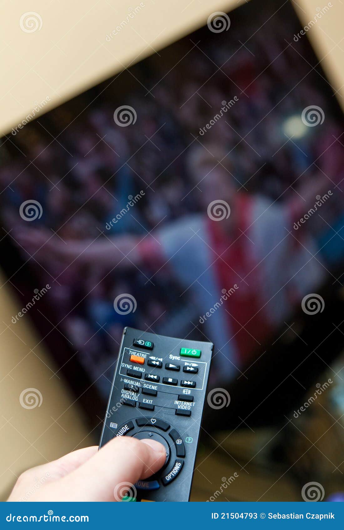 Telecontrol de la TV imagen de archivo. Imagen de sitio - 21504793