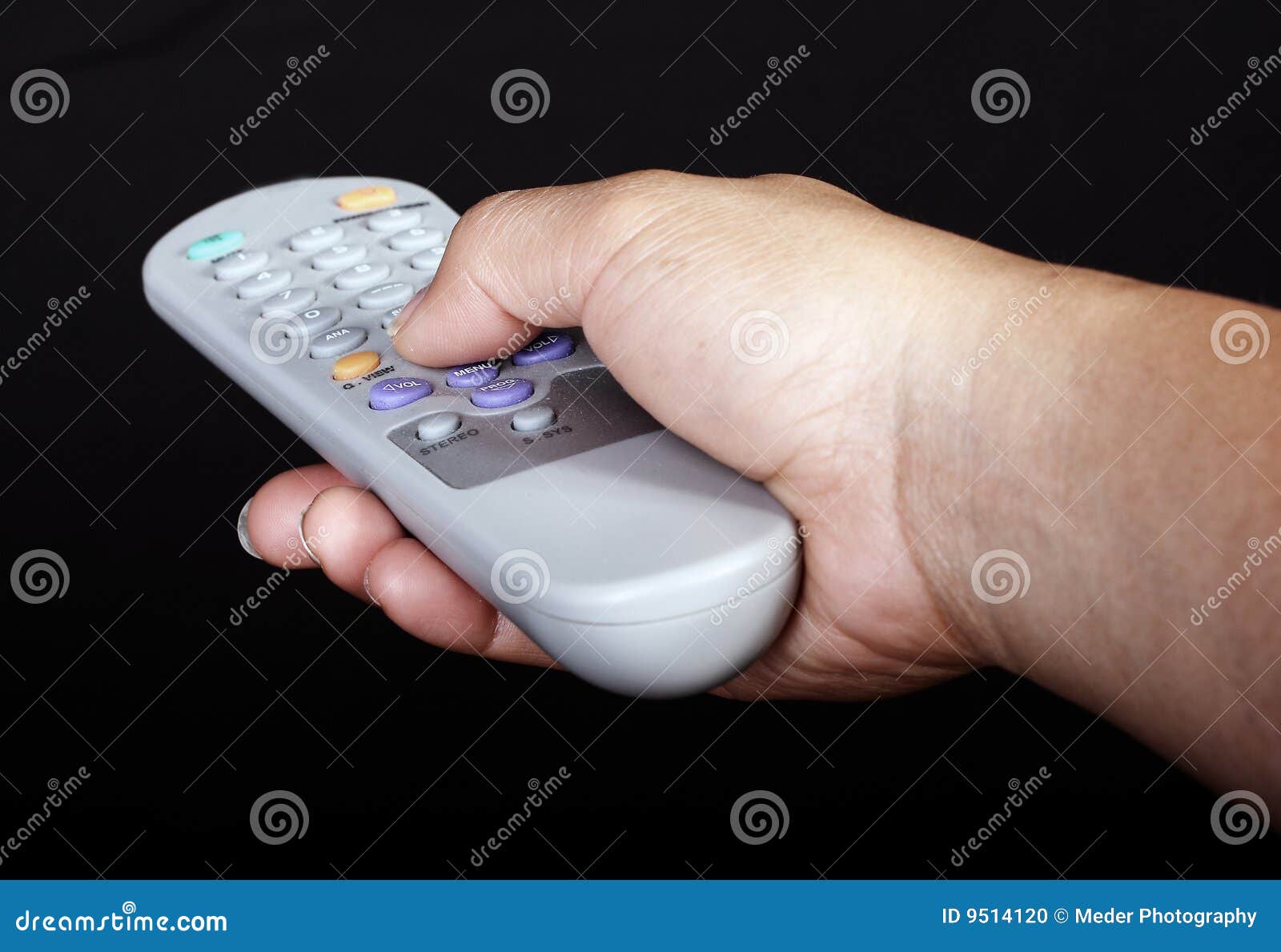 Telecontrol de la TV foto de archivo. Imagen de tenencia - 9514120