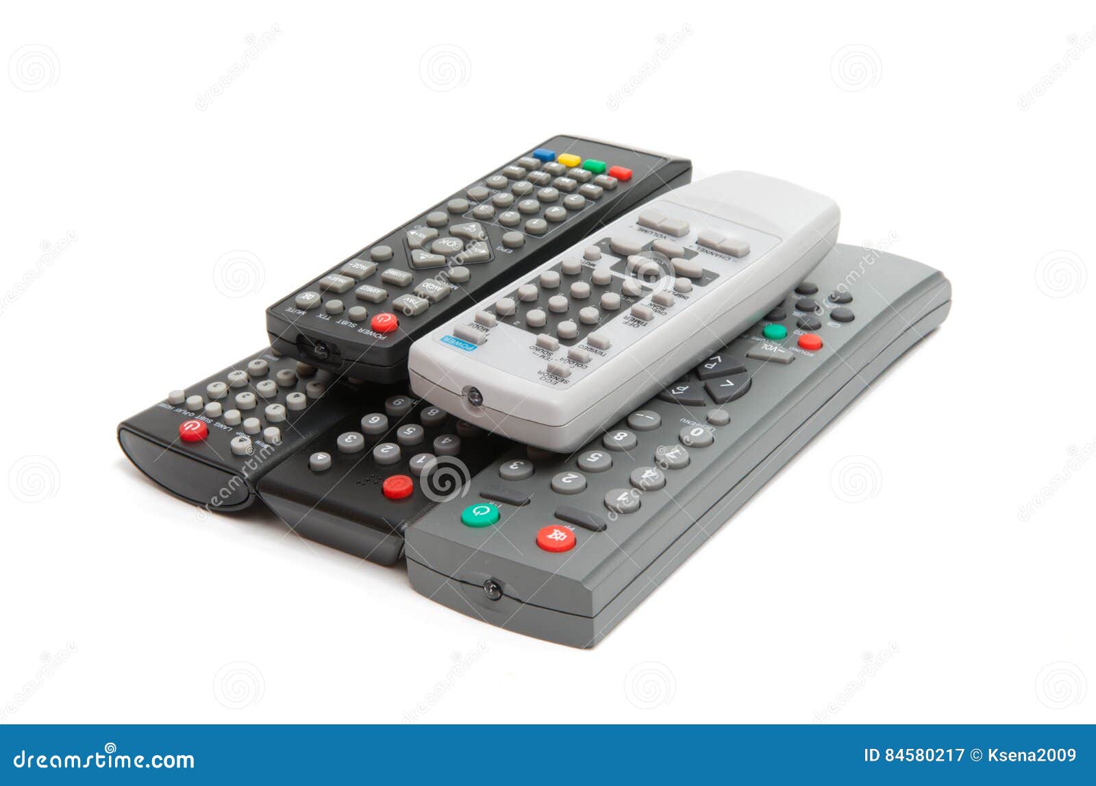 Telecontrol De La TV Aislado Imagen de archivo - Imagen de negro ...