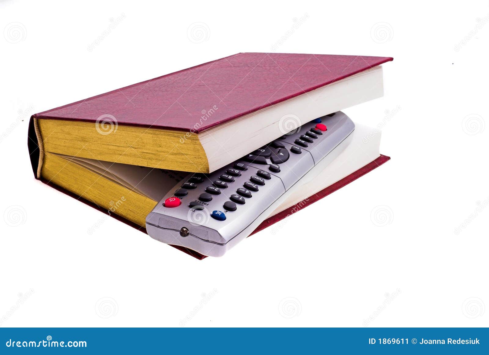 Telecontrol Y Libro De La TV Imagen de archivo - Imagen de macro ...