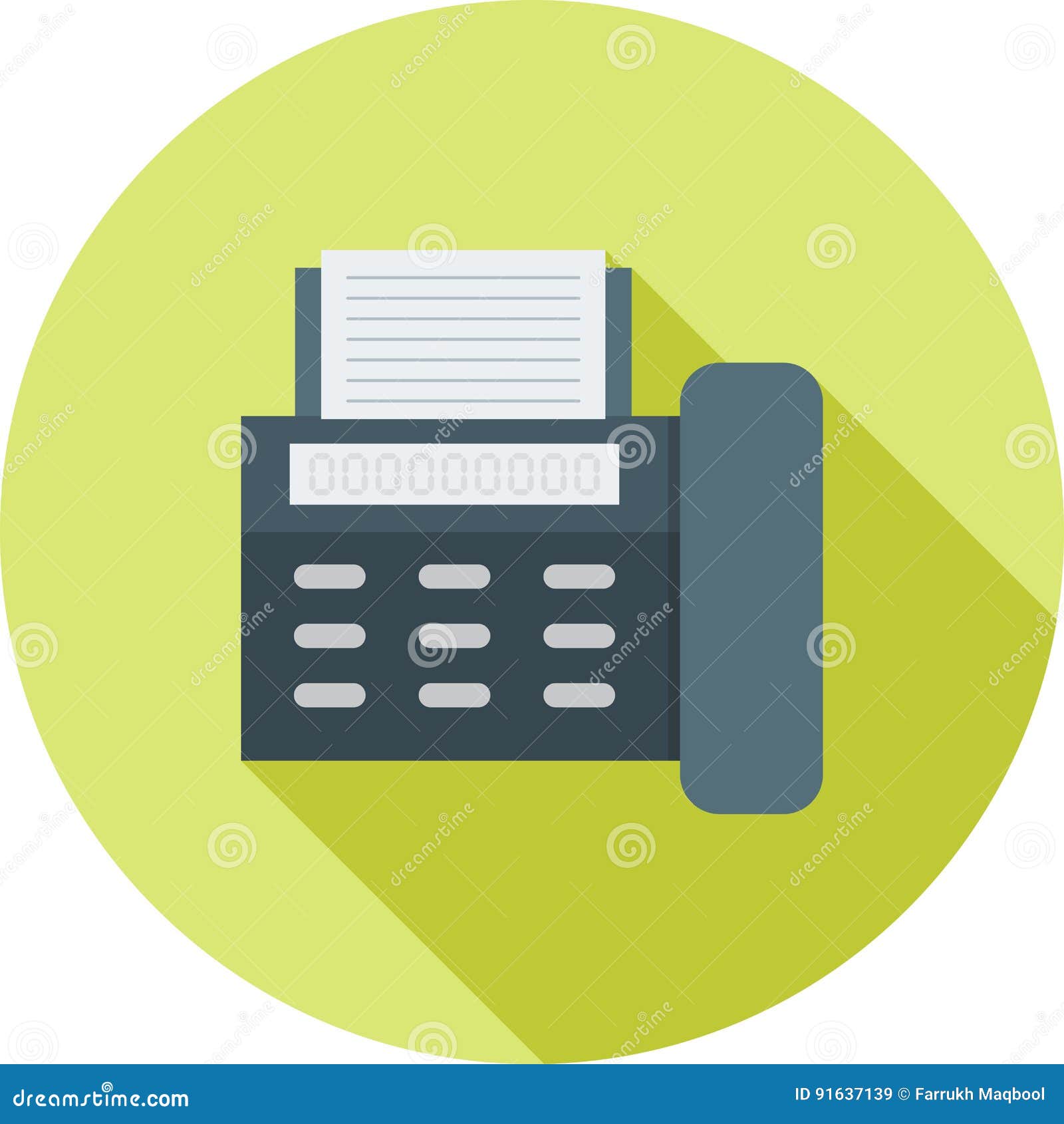 Telefax vektor abbildung. Illustration von konzept, übertragen - 91637139