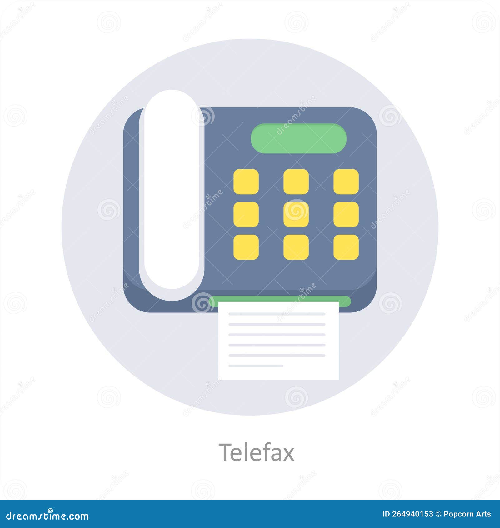 Telefax stock vector. Illustration of design, vector - 264940153
